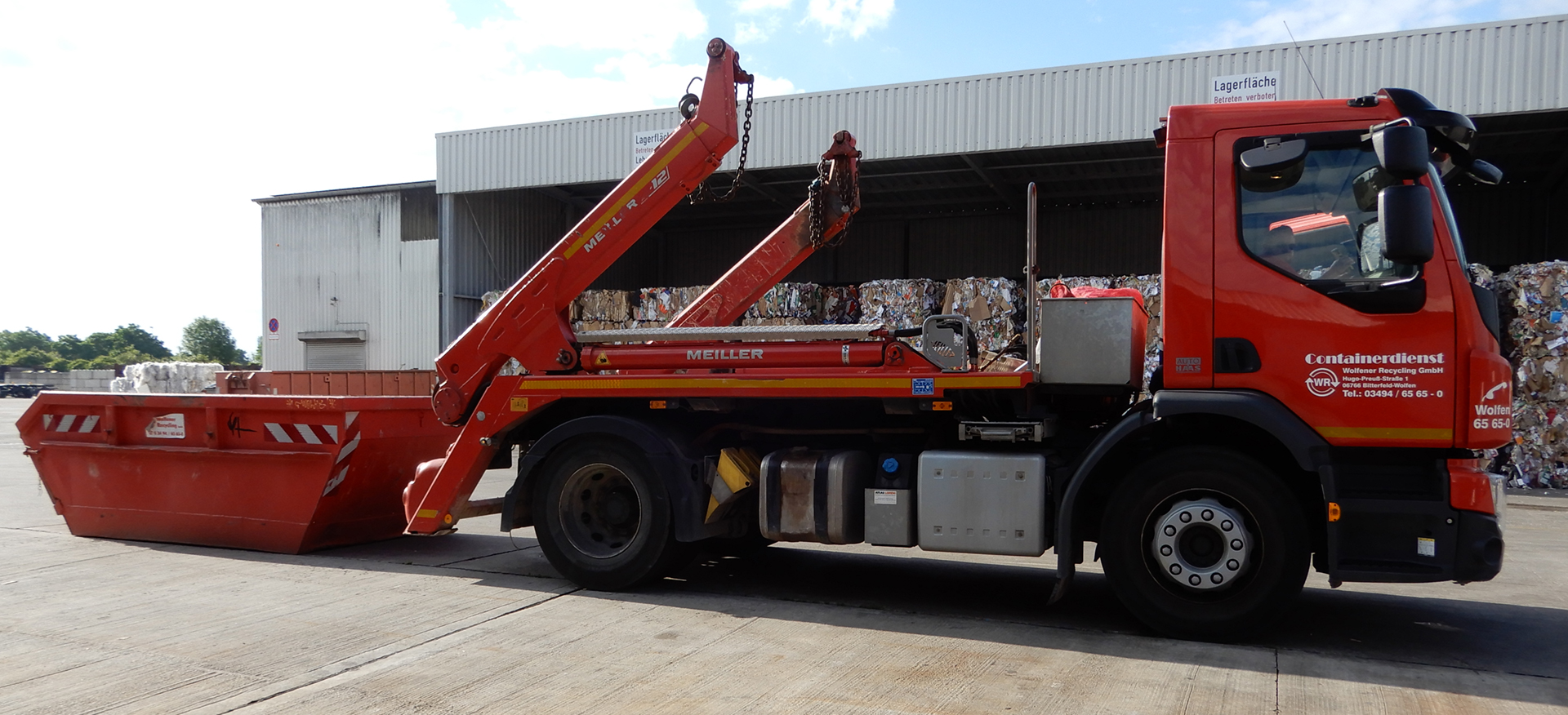 Platzbedarf der Container - Wolfener Recycling GmbH